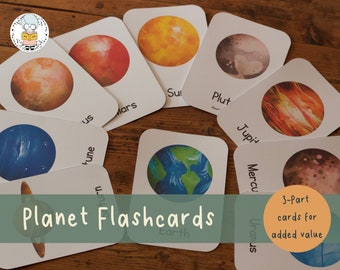 Buy Solar System Flash Cards and Poster Our Planets Printable Resource ...