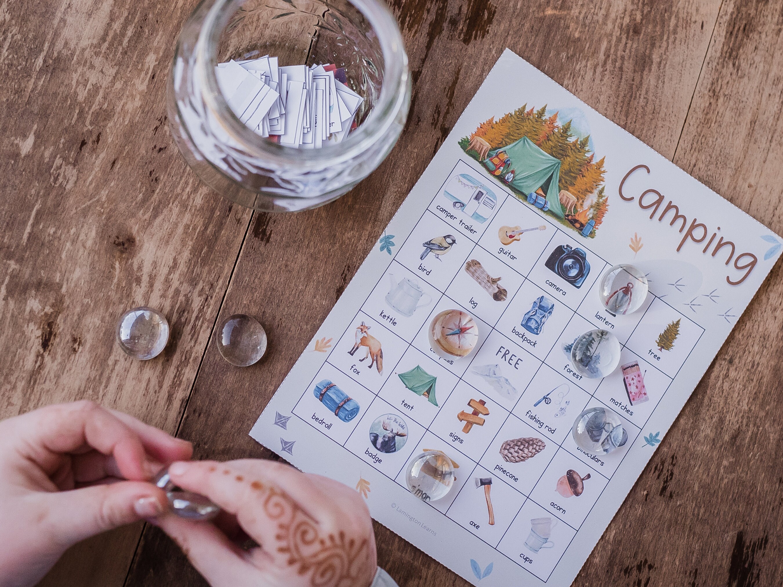 Camping Bundle Flashcards Scavenger Hunt and Bingo Game for - Etsy