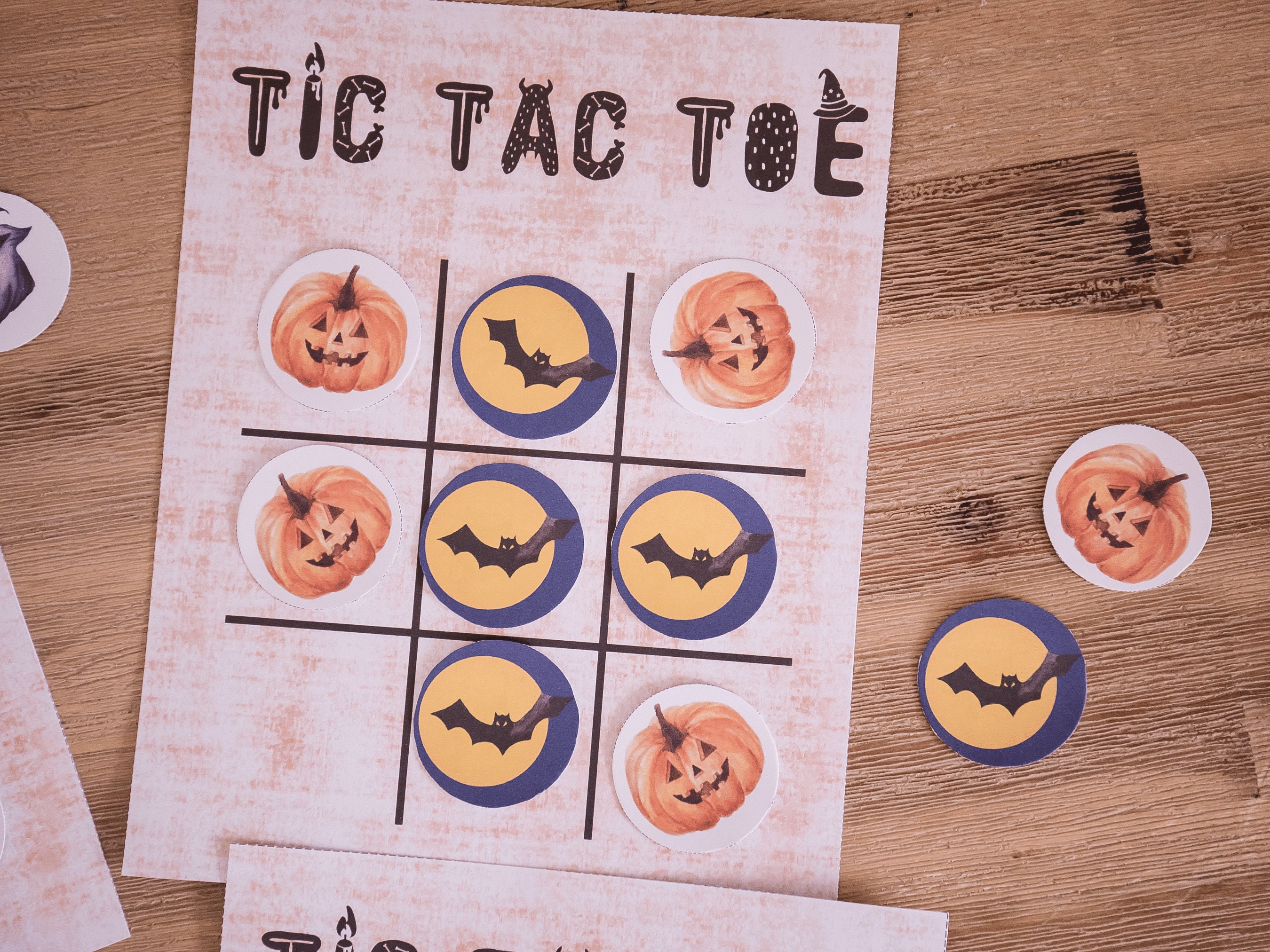Halloween Tic Tac Toe Game for Spooky Fall Activity Trick or - Etsy