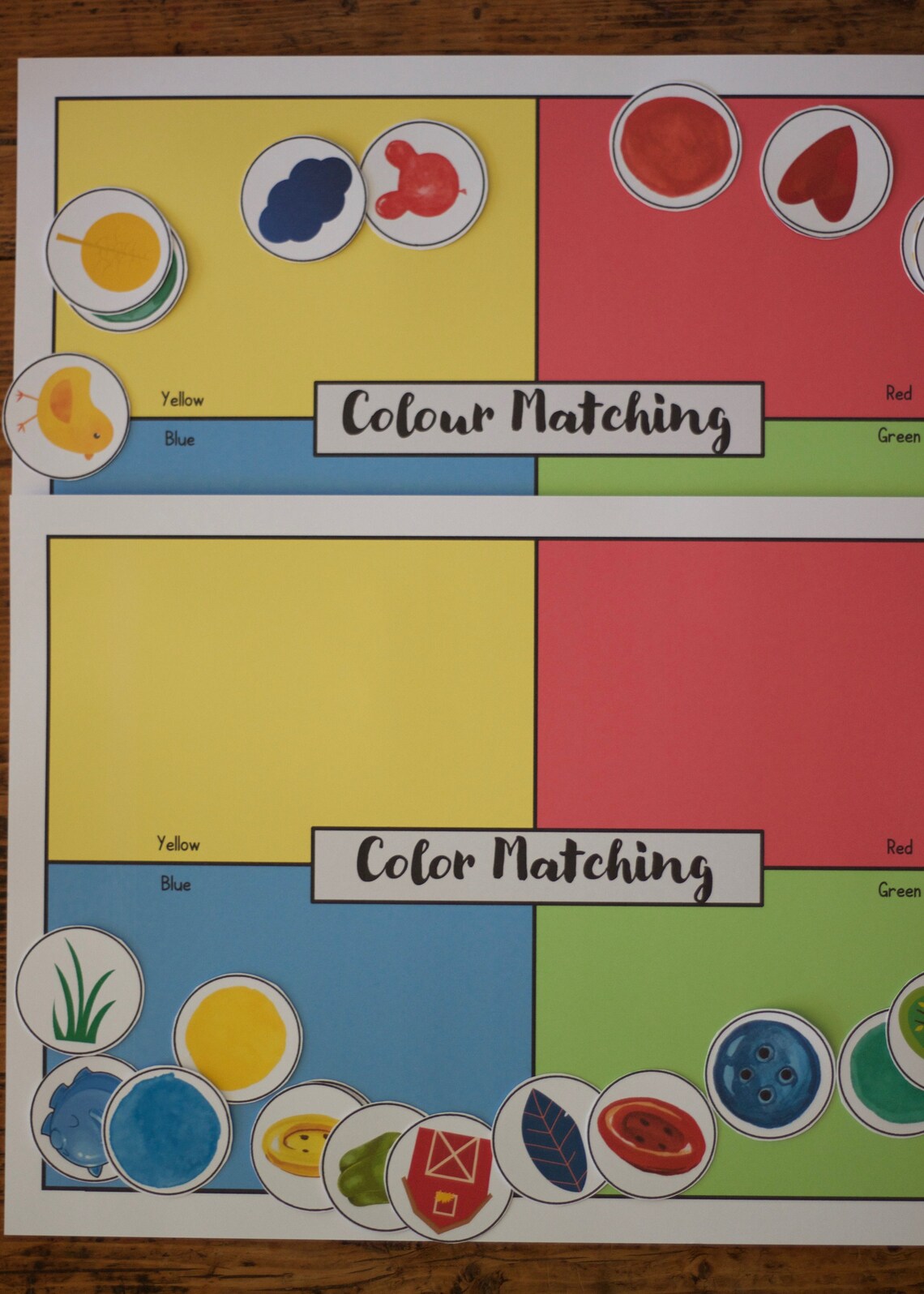 Color/Colour Matching Activity Learning Colours Printable | Etsy