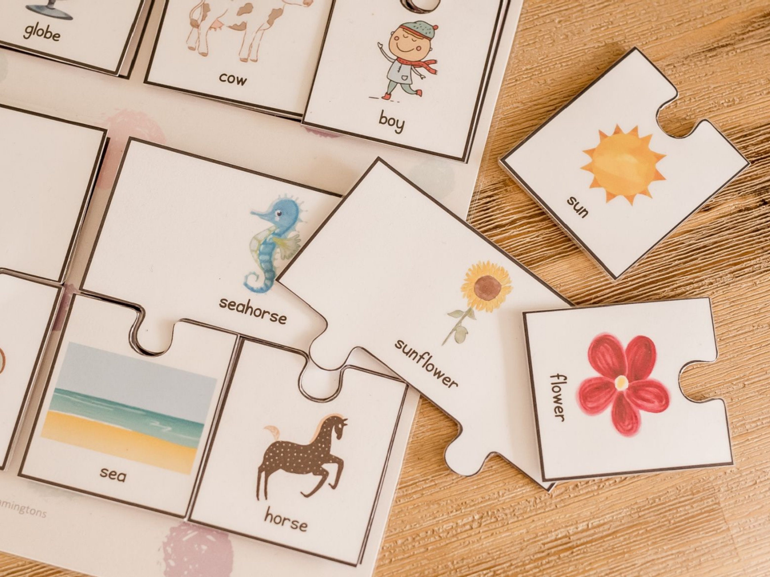 Compound Words Jigsaw Puzzle Piece Activity Set | 28 Compound Words ...