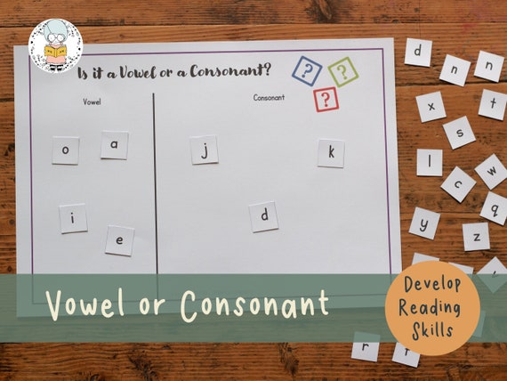 Vowels And Consonants Activity For Kids