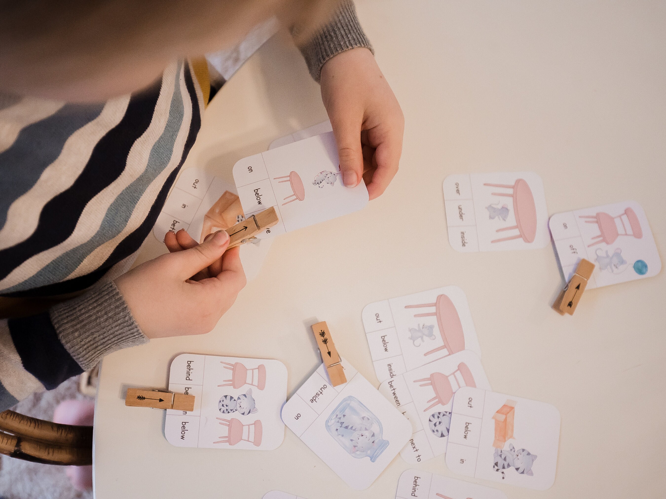 Preposition Clip Cards | 12 Cute Cat and Mouse Positional Words ...