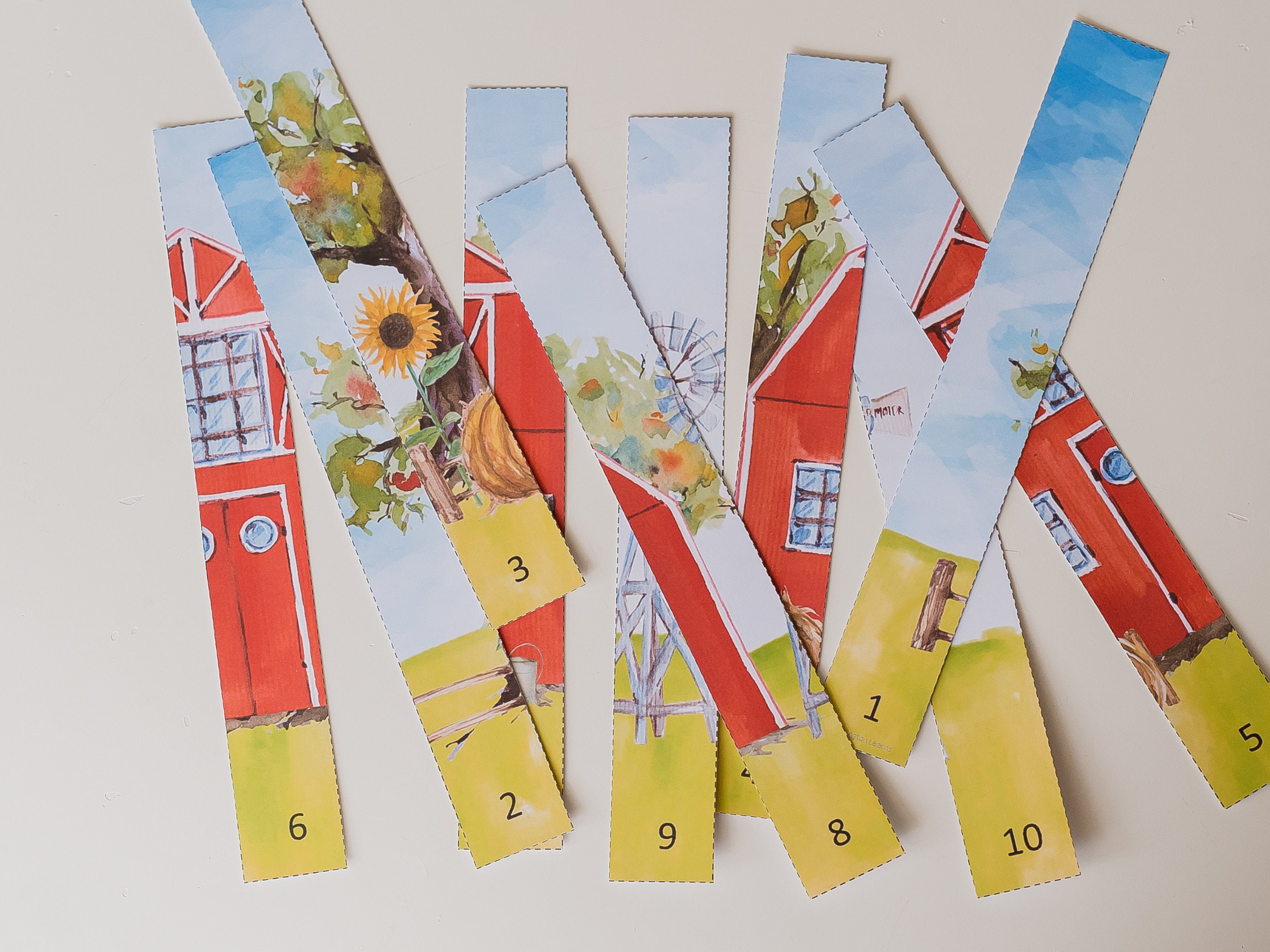 Learning to Count Strip Puzzles for Early Learners Counting 1 to 10 and ...