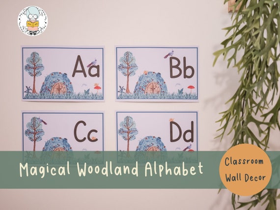 Magical Woodland A-Z Alphabet Cards Homeschool Classroom ABC - Etsy