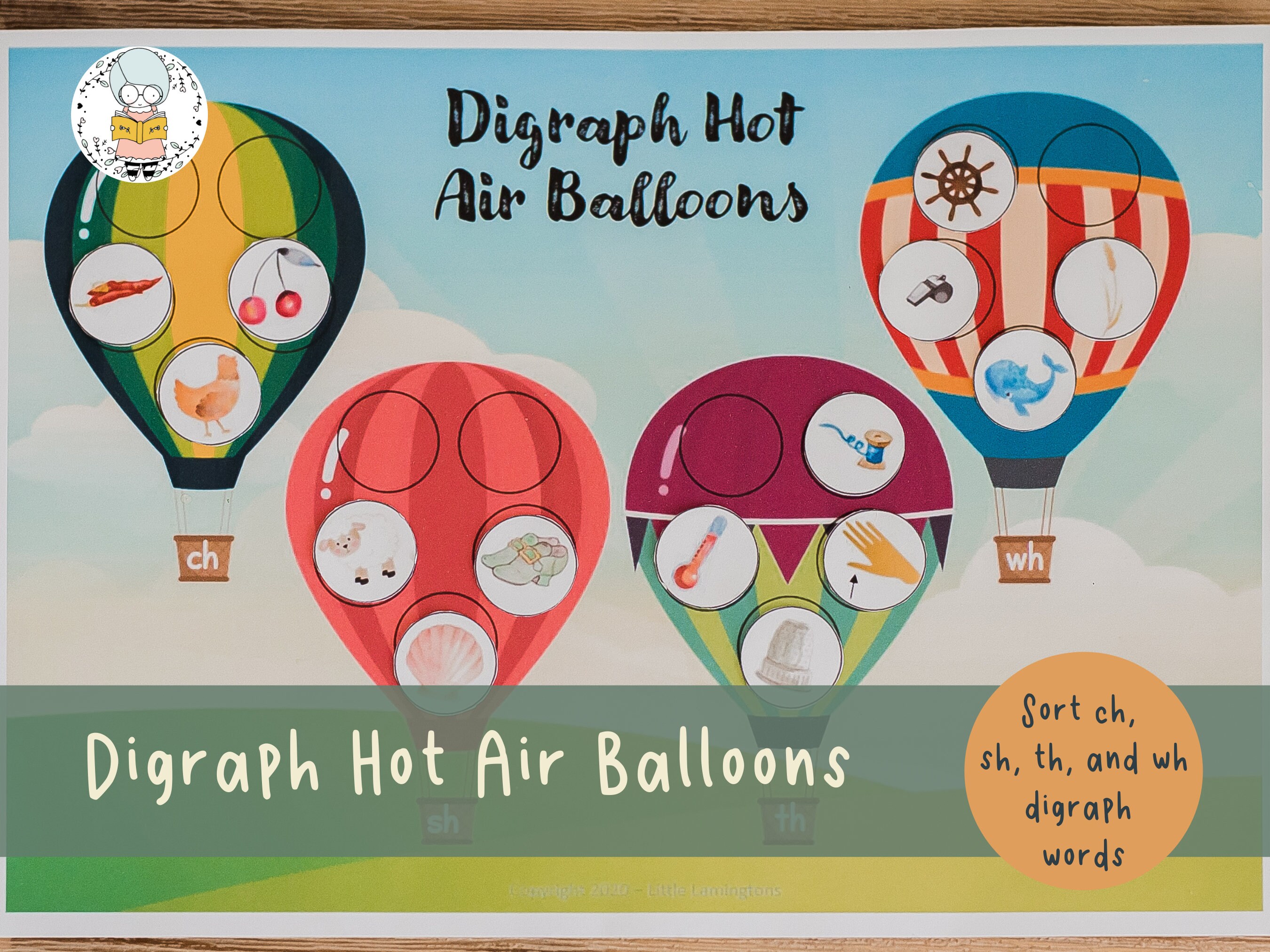 Digraph Sorting Activity | Hot Air Balloons | Phonics Game | Learning ...