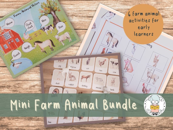 Farm Animal Mini Bundle for Early Learners Hands-on - Etsy
