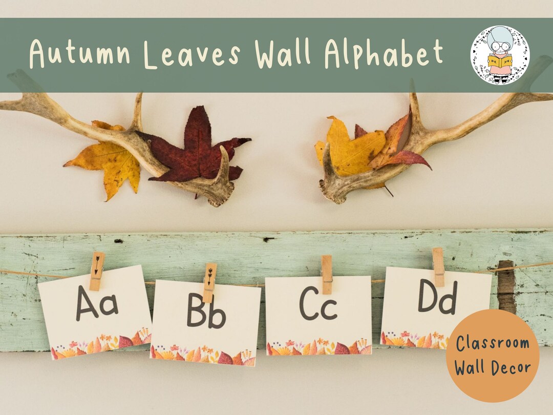 Fall Classroom Decor, Autumn ABC Letters, Alphabet Flashcards, Fall ...