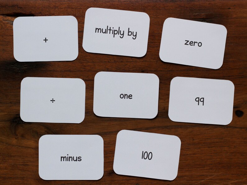 Numbers and Words 0-100 zero to One Hundred Flash Cards - Etsy Sweden
