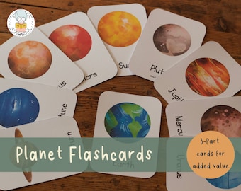 SOLAR SYSTEM • Montessori Cards • Flash Cards • Three Part Cards ...