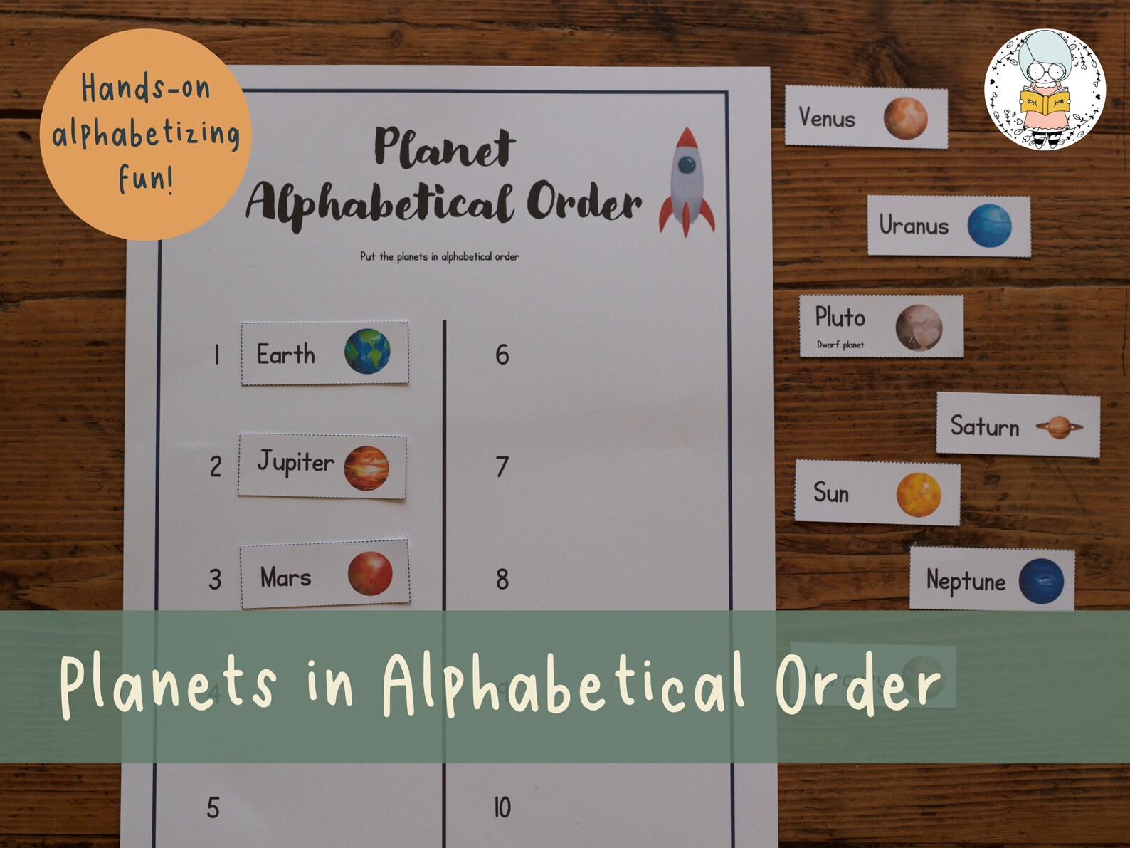Planets in Alphabetical Order Sorting Activity | Solar System Printable ...