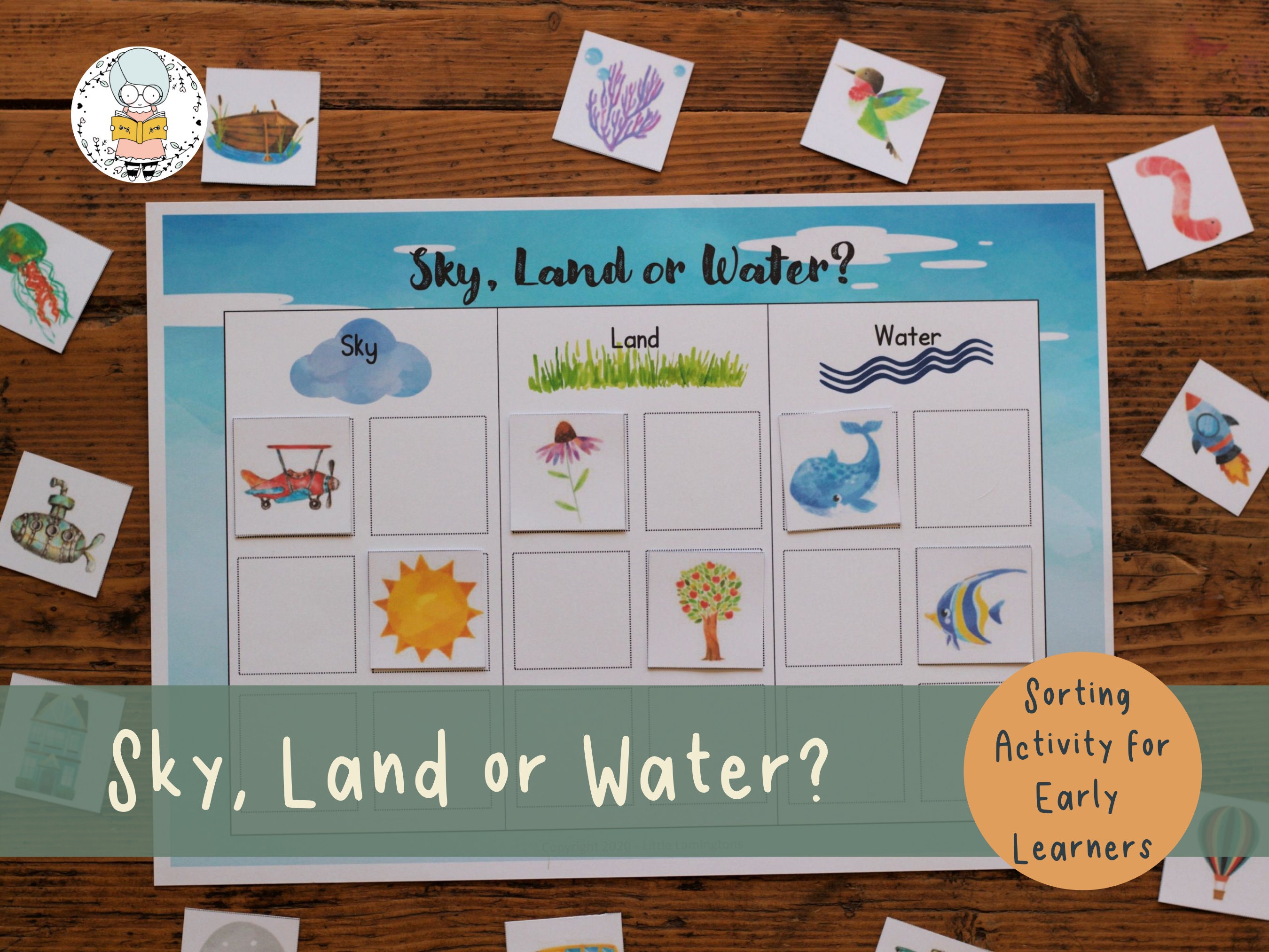 Sky, Land or Water? Sorting Activity | Kindergarten, Preschool or ...