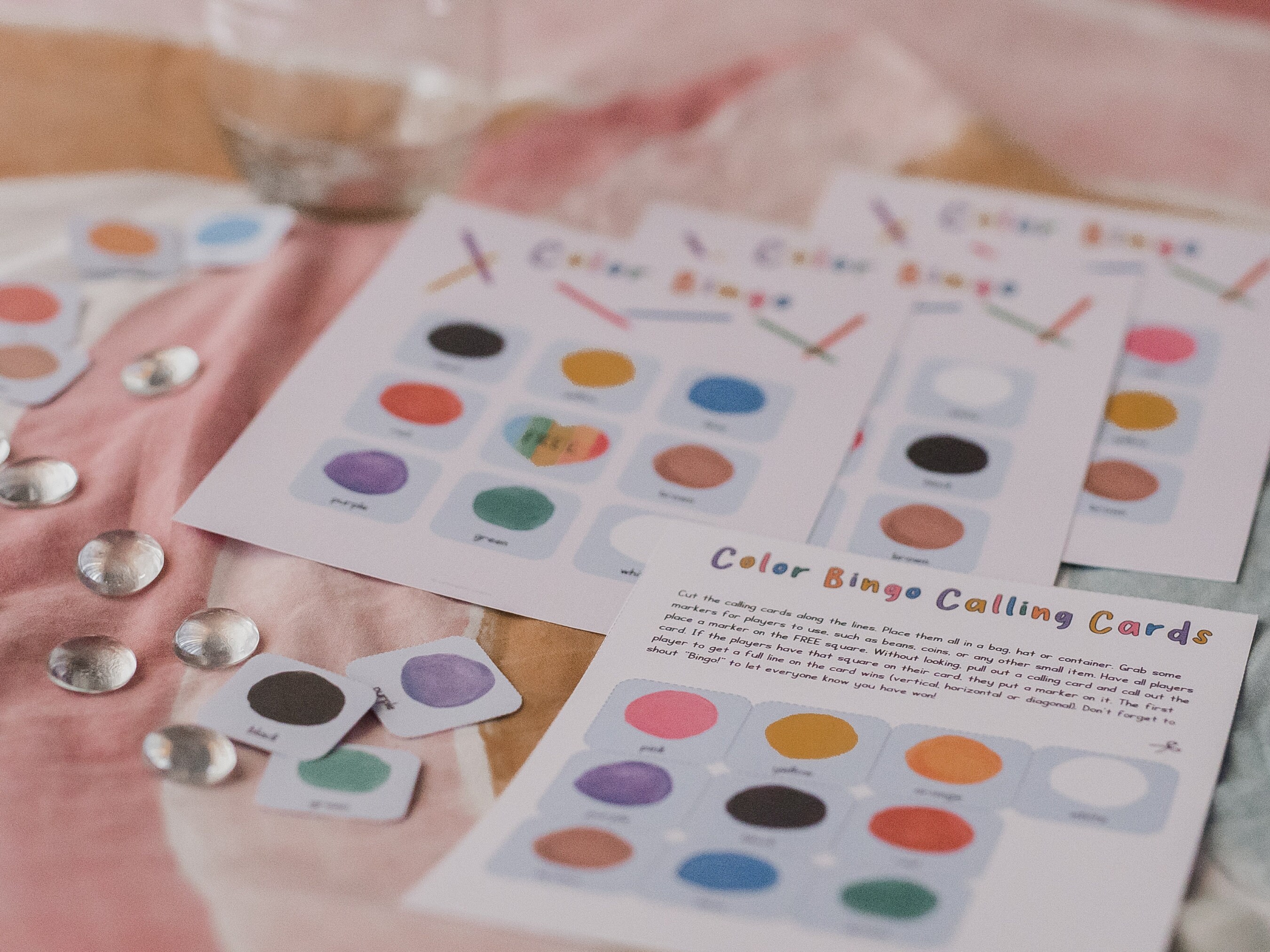 Color Bingo Game Learning About Colours With 10 Play Cards - Etsy