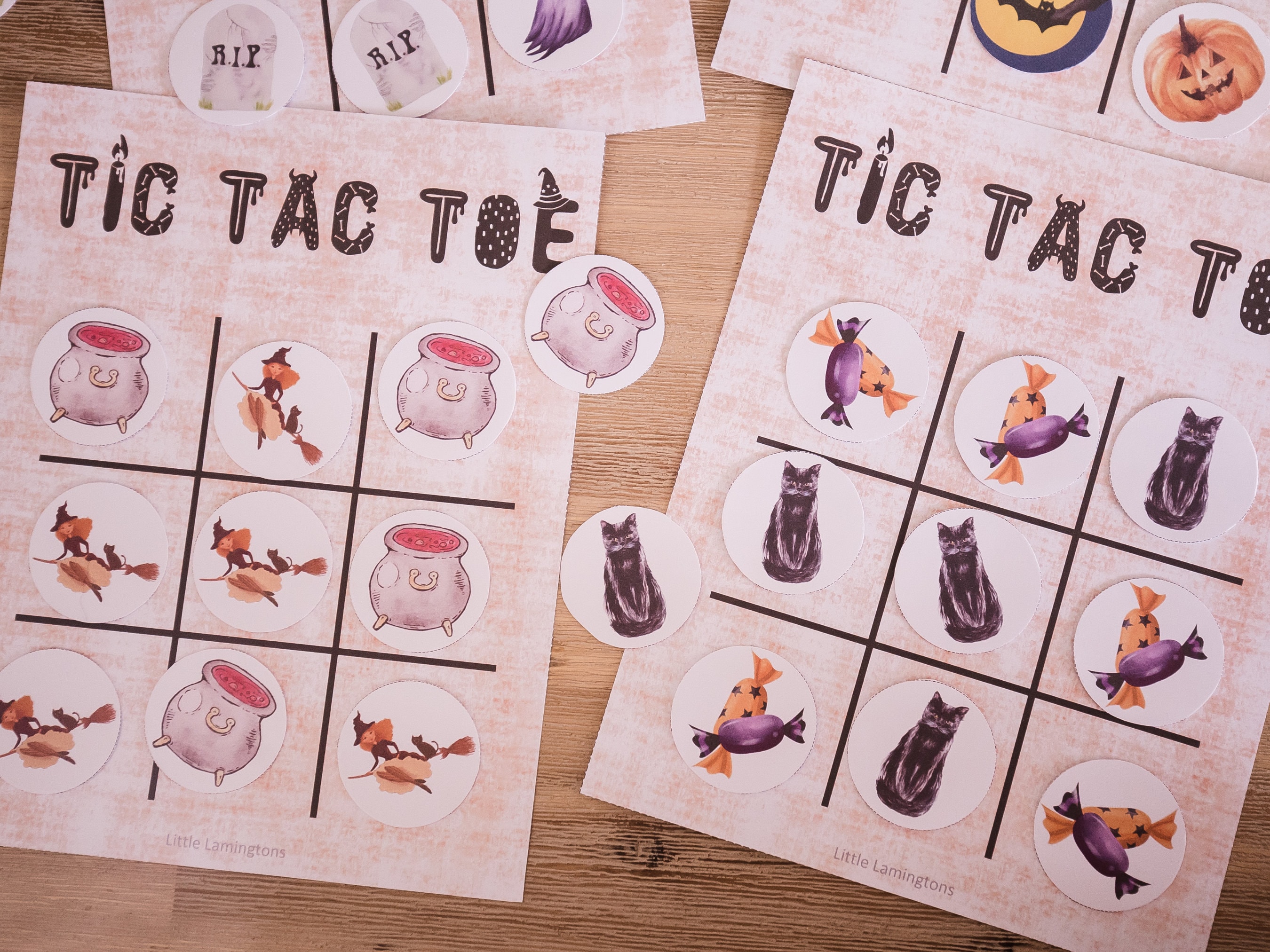 Halloween Tic Tac Toe Game for Spooky Fall Activity Trick or - Etsy