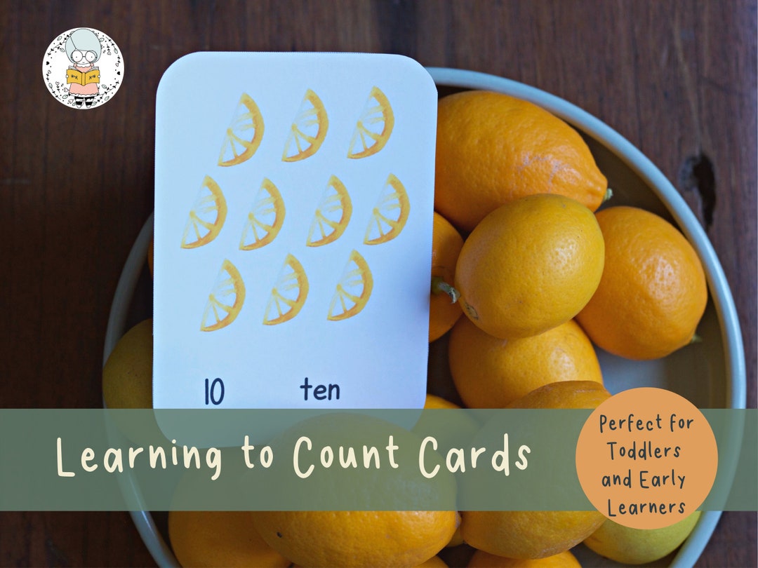 Learning to Count Watercolour Fruit 1-20 Flash Cards Fruit and Number ...