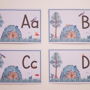 Magical Woodland A-Z Alphabet Cards Homeschool Classroom ABC Wall Decor ...