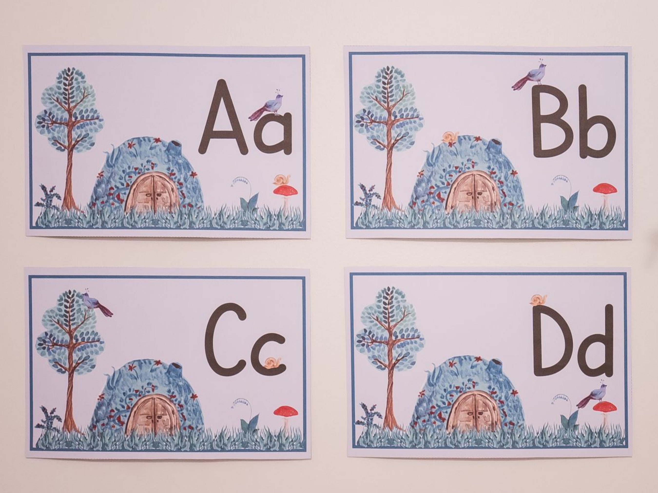 Magical Woodland A-Z Alphabet Cards Homeschool Classroom ABC Wall Decor ...
