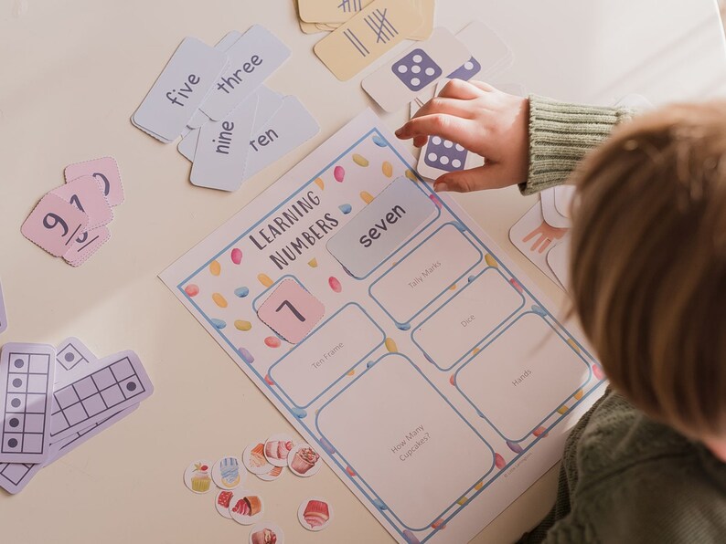 Learning Numbers Sorting Activity, Kids Math Printable, Learning to ...