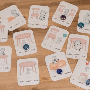 Preposition Clip Cards | 12 Cute Cat and Mouse Positional Words ...
