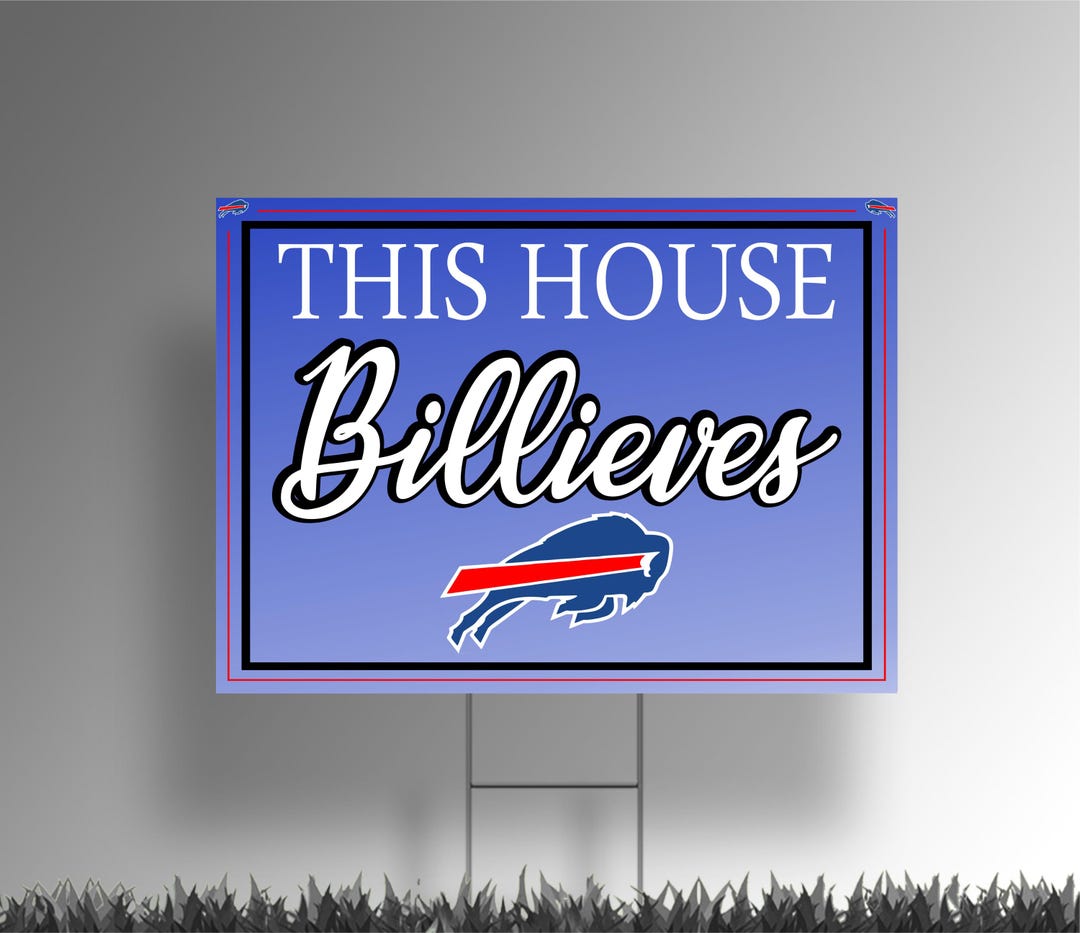 Buffalo Bills this House Billieves Football Corrugated Yard Sign. - Etsy