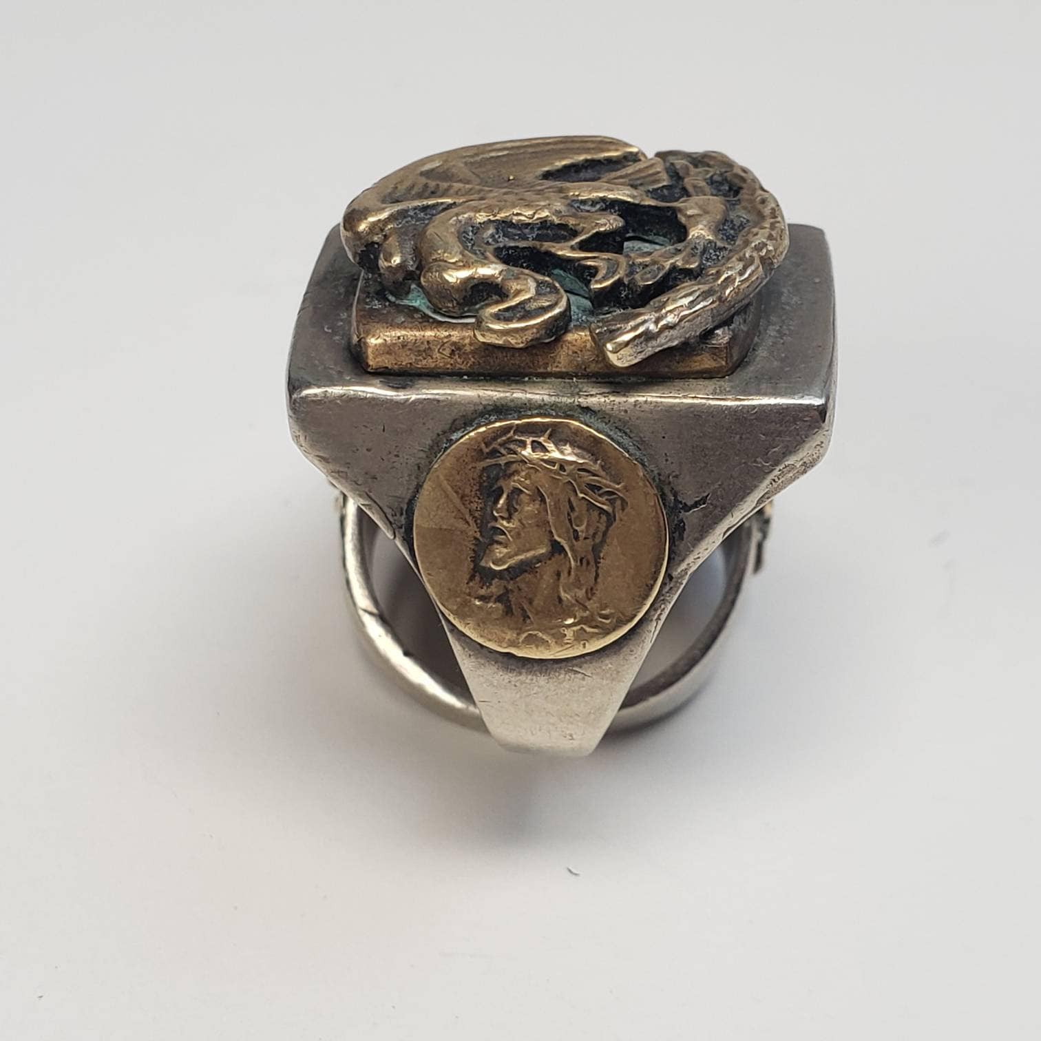 Vintage Style Mexican Biker Brass Rings Custom Made / Sizes 10 and 10.5 ...