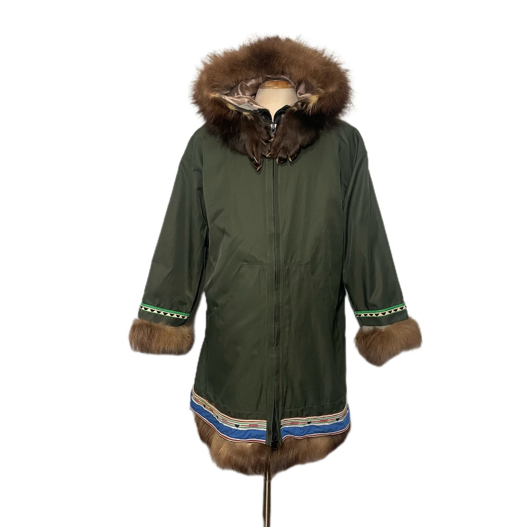 Vintage - Traditional Handmade Alaskan Parka W/t WOLVERINE Trim & Hood ...