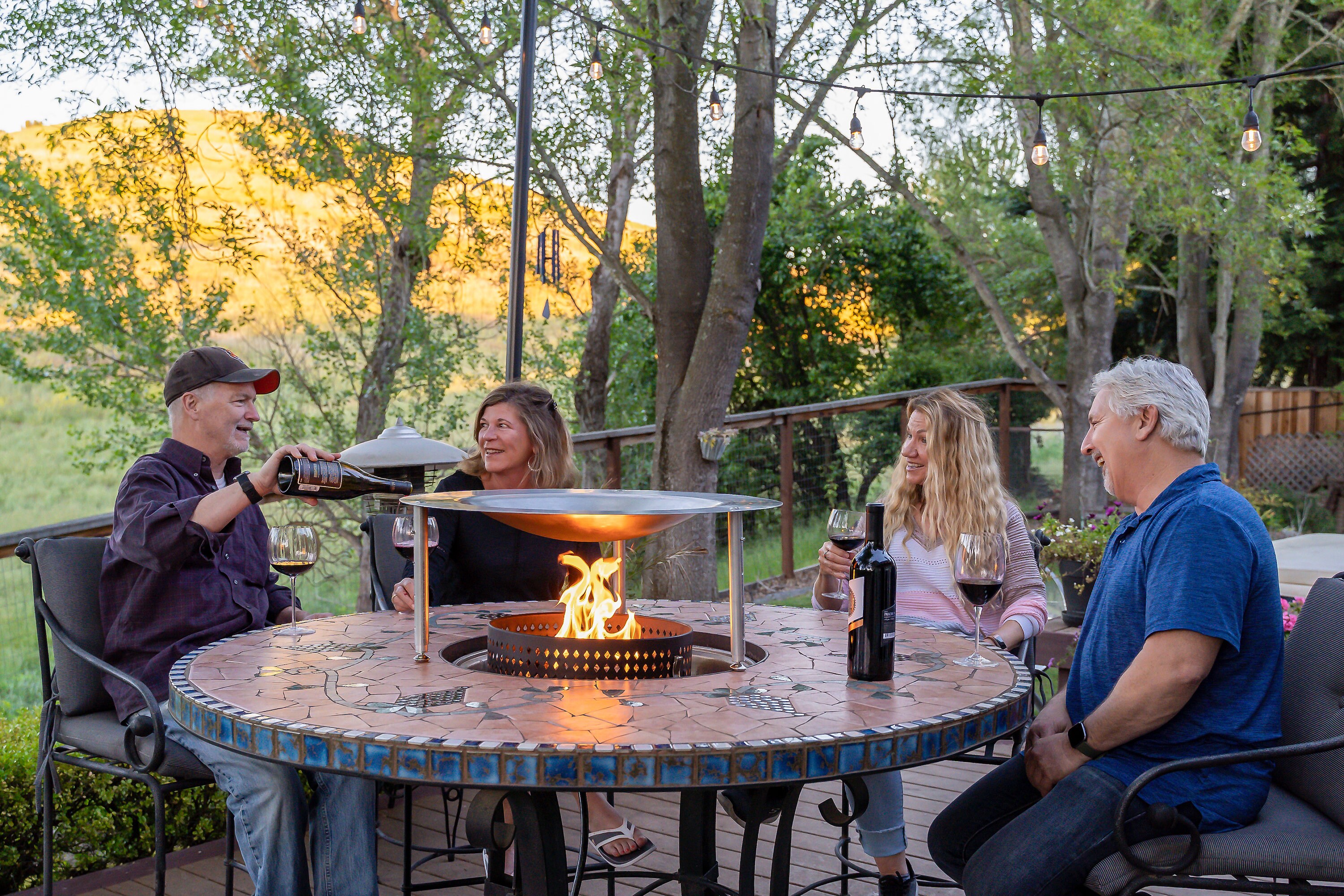 36" Stainless Steel Fire Pit Heat Deflector / Reflector and Cover for ...