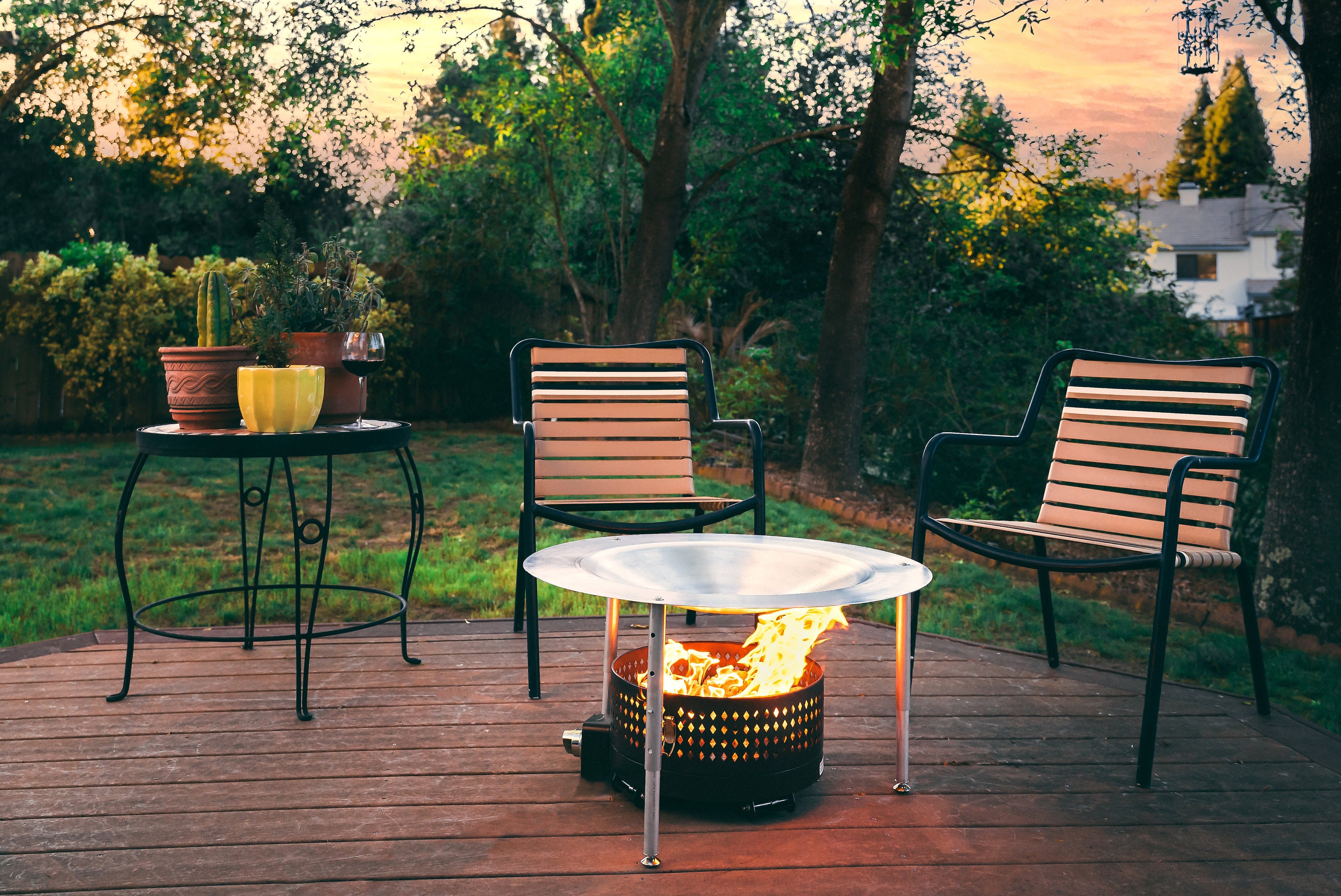 36" Stainless Steel Fire Pit Heat Deflector / Reflector and Cover for ...