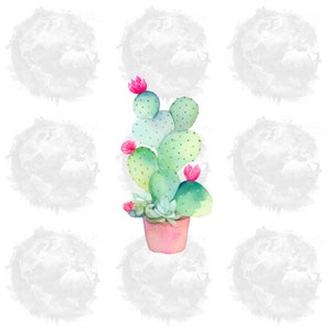 Cactus Art, Watercolor Cactus Clipart, Watercolor Cactus, Cactus ...