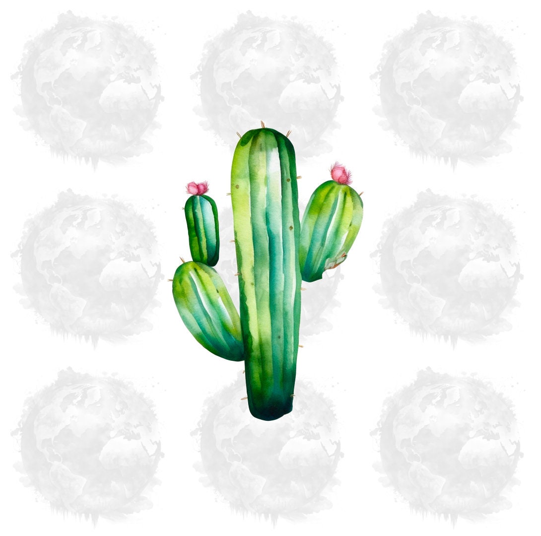 Cactus Art, Watercolor Cactus Clipart, Watercolor Cactus, Cactus ...