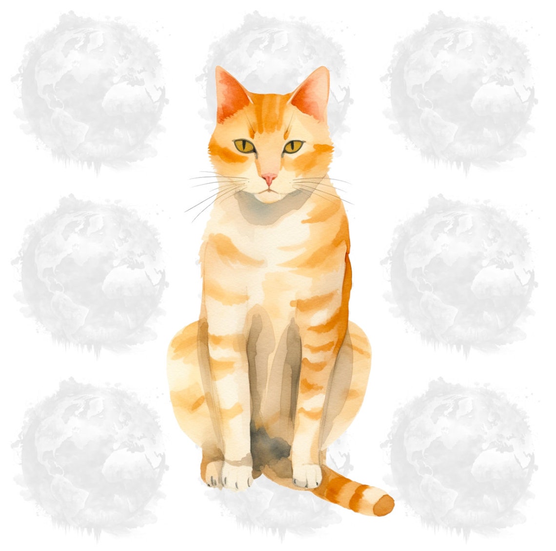 Cat Art, Watercolor Cat Clipart, Watercolor Cats, Cat Clipart, Animal ...
