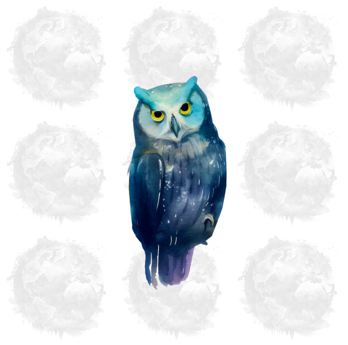 Owl Art, Watercolor Owl Clipart, Watercolor Owls, Owl Clipart, Animal ...