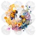 Bee Art, Watercolor Bee Clipart, Watercolor Bees, Bee Clipart, Animal ...