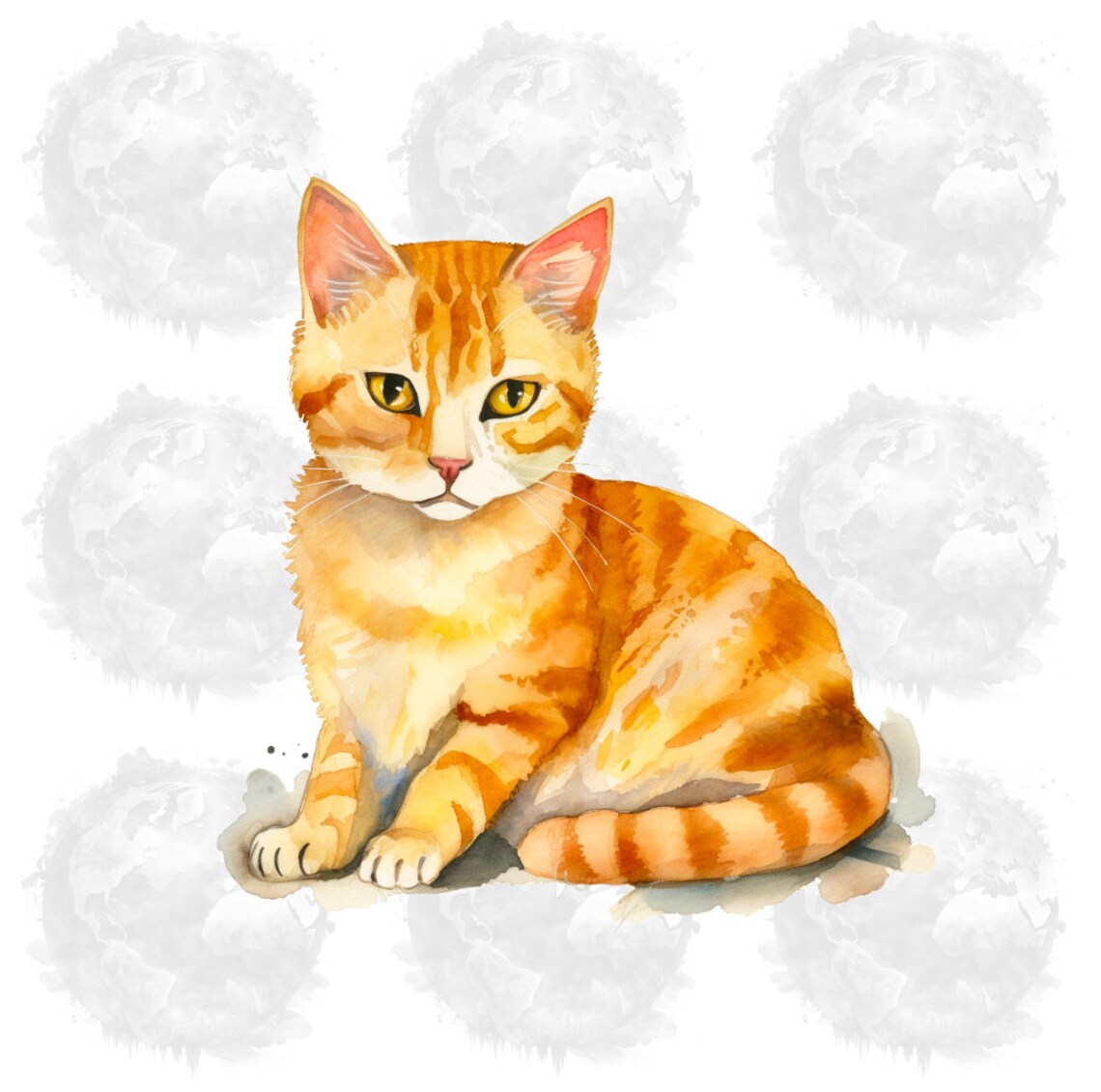 Cat Art Watercolor Cat Clipart Watercolor Cats Cat Clipart - Etsy