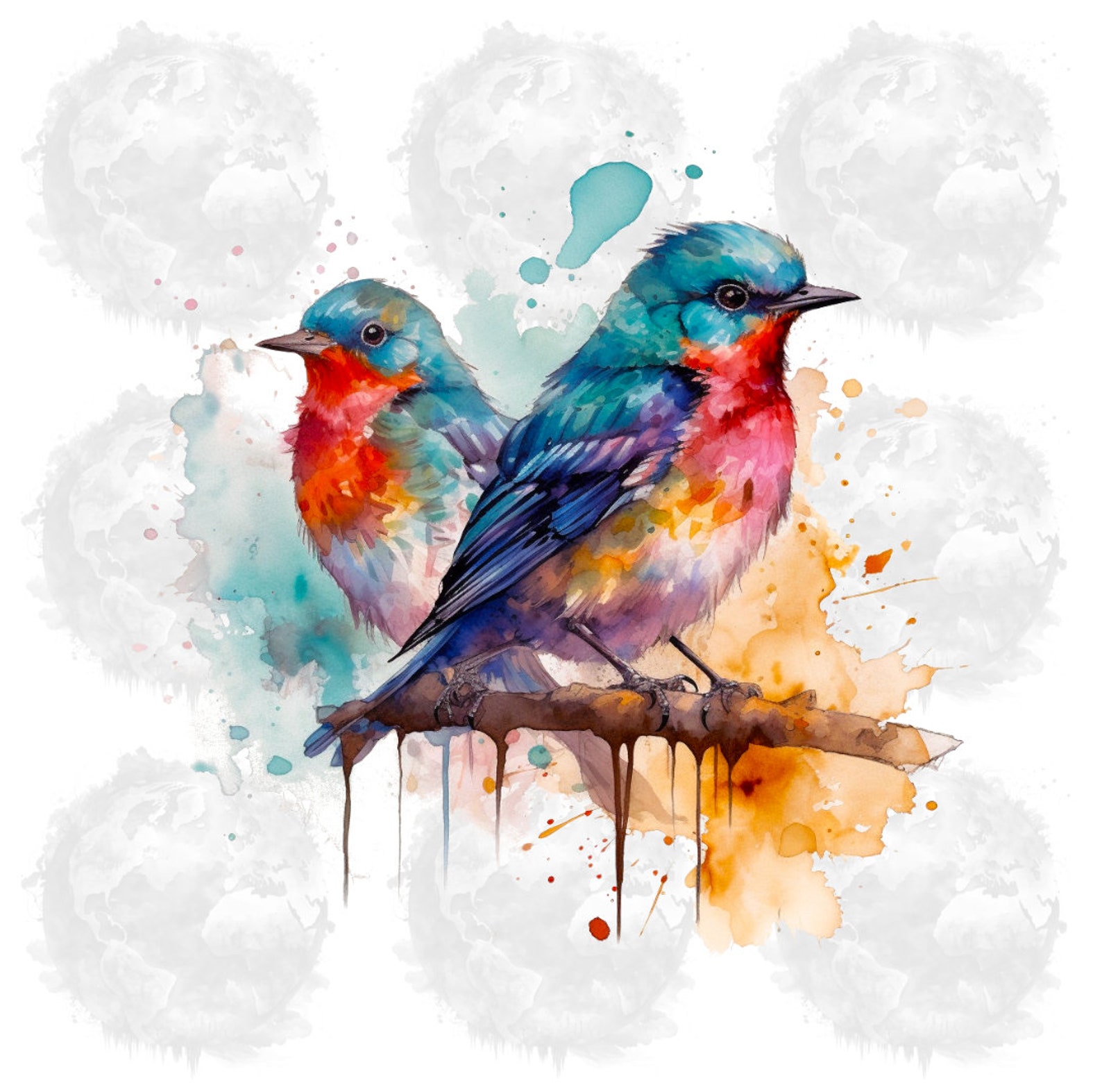 Bird Art, Watercolor Bird Clipart, Watercolor Birds, Bird Clipart ...