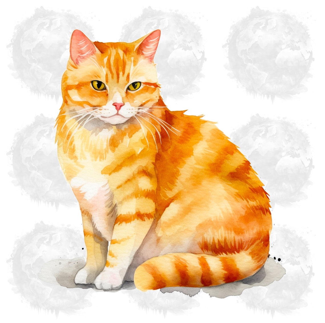 Cat Art, Watercolor Cat Clipart, Watercolor Cats, Cat Clipart, Animal ...