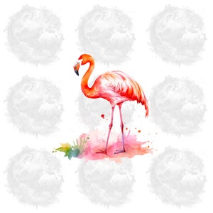 Flamingo Art, Watercolor Flamingo Clipart, Watercolor Flamingo ...