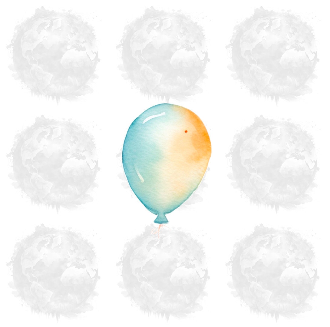 Balloon Art, Watercolor Balloon Clipart, Watercolor Balloons, Balloon ...