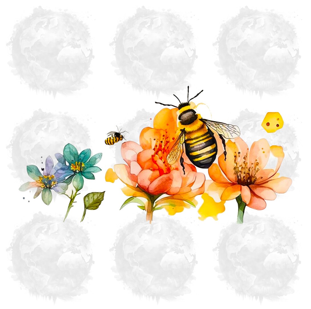 Bee Art, Watercolor Bee Clipart, Watercolor Bees, Bee Clipart, Animal ...