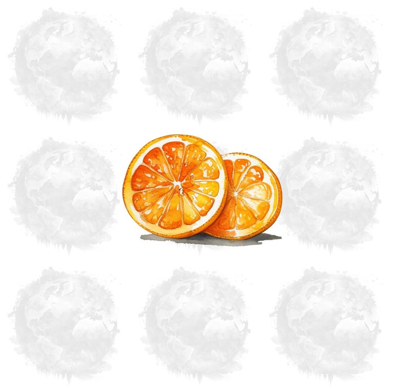Orange Art, Watercolor Orange Clipart, Watercolor Oranges, Orange ...