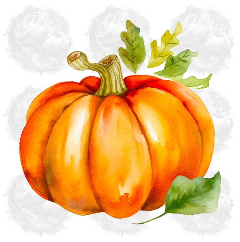Pumpkin Art Watercolor Pumpkin Clipart Watercolor Pumpkins - Etsy