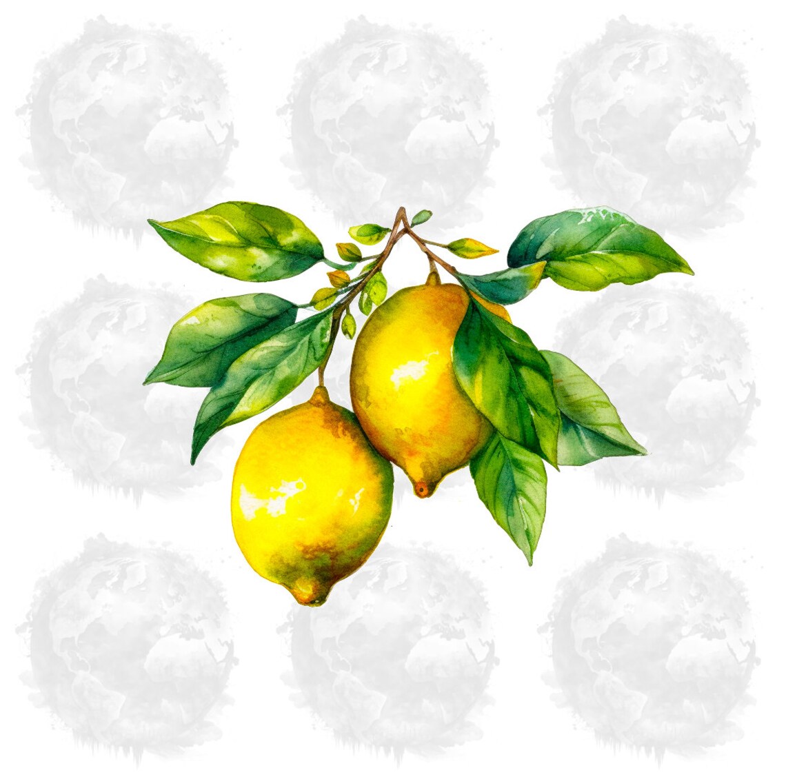 Lemon Art Watercolor Lemon Clipart Watercolor Lemons Lemon - Etsy