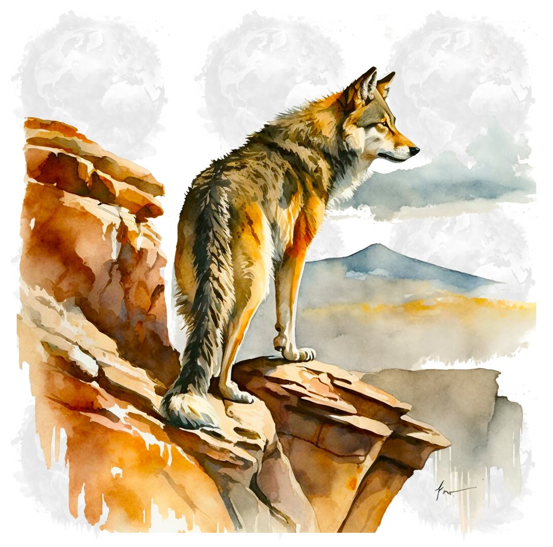 Wolf Art, Watercolor Wolf Clipart, Watercolor Wolves, Wolf Clipart ...
