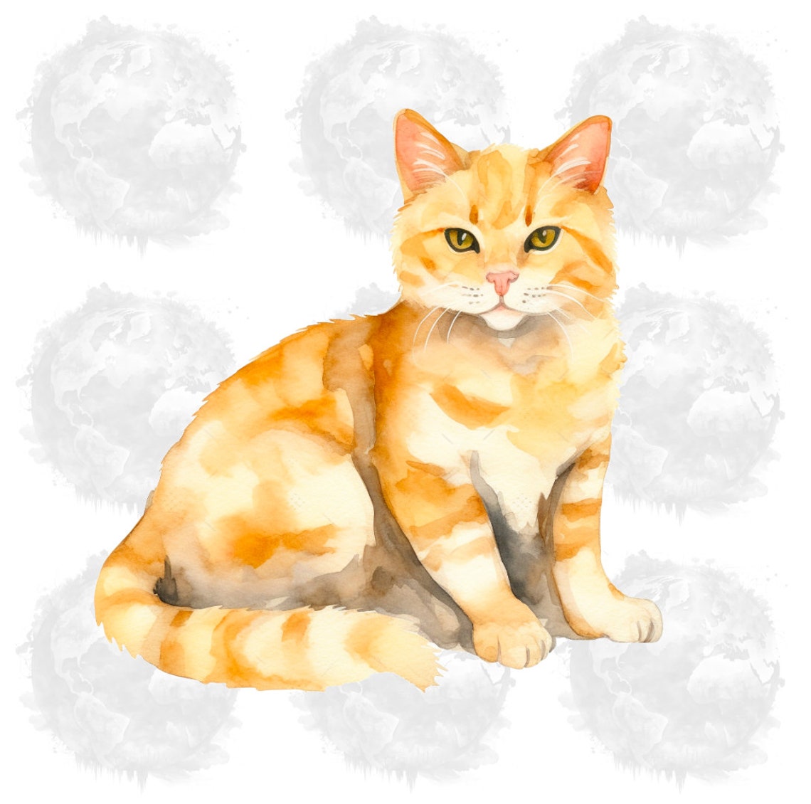 Cat Art, Watercolor Cat Clipart, Watercolor Cats, Cat Clipart, Animal ...