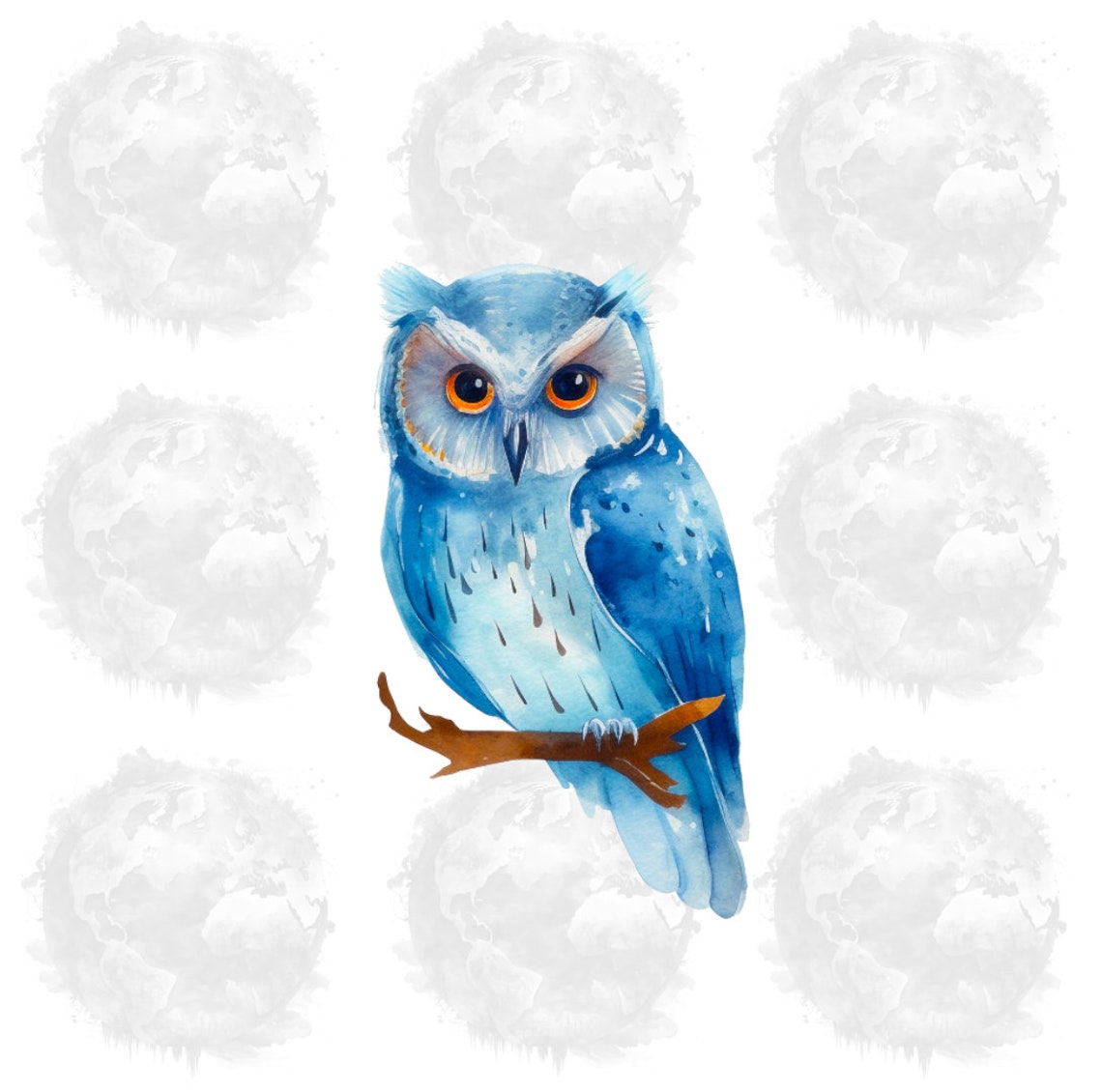 Owl Art, Watercolor Owl Clipart, Watercolor Owls, Owl Clipart, Animal ...