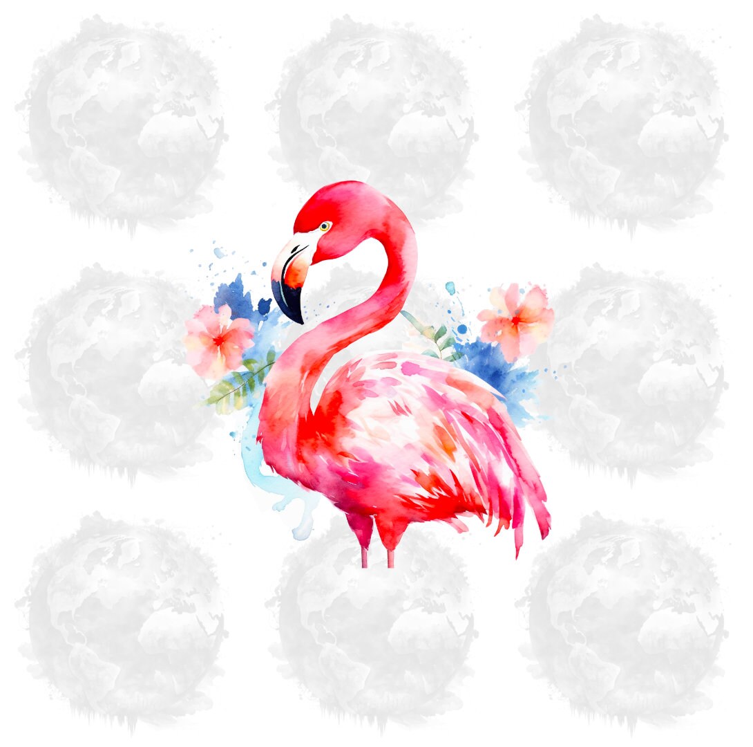 Flamingo Art, Watercolor Flamingo Clipart, Watercolor Flamingo ...