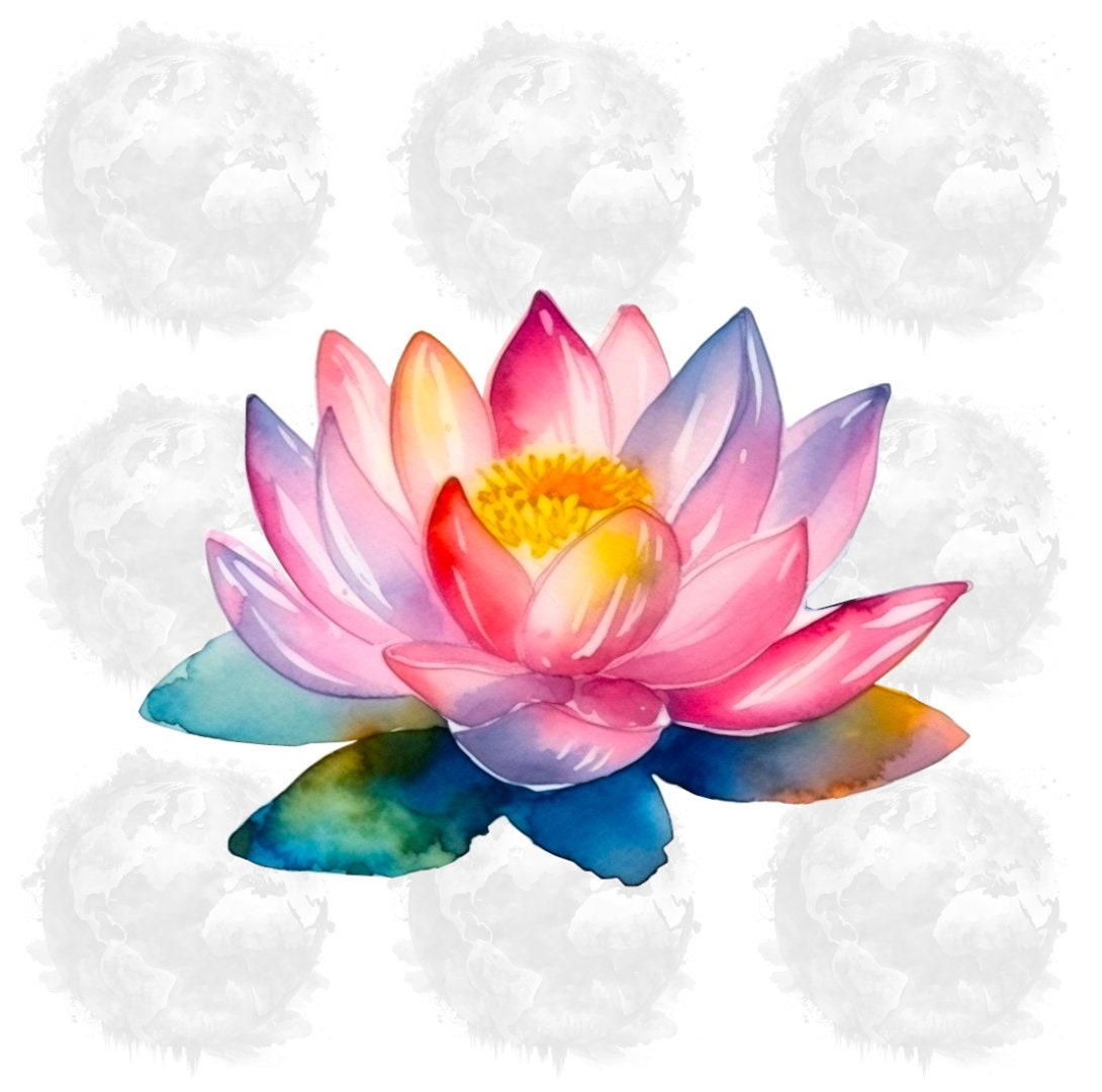 Lotus Art, Watercolor Lotus Clipart, Watercolor Lotus, Lotus Clipart ...