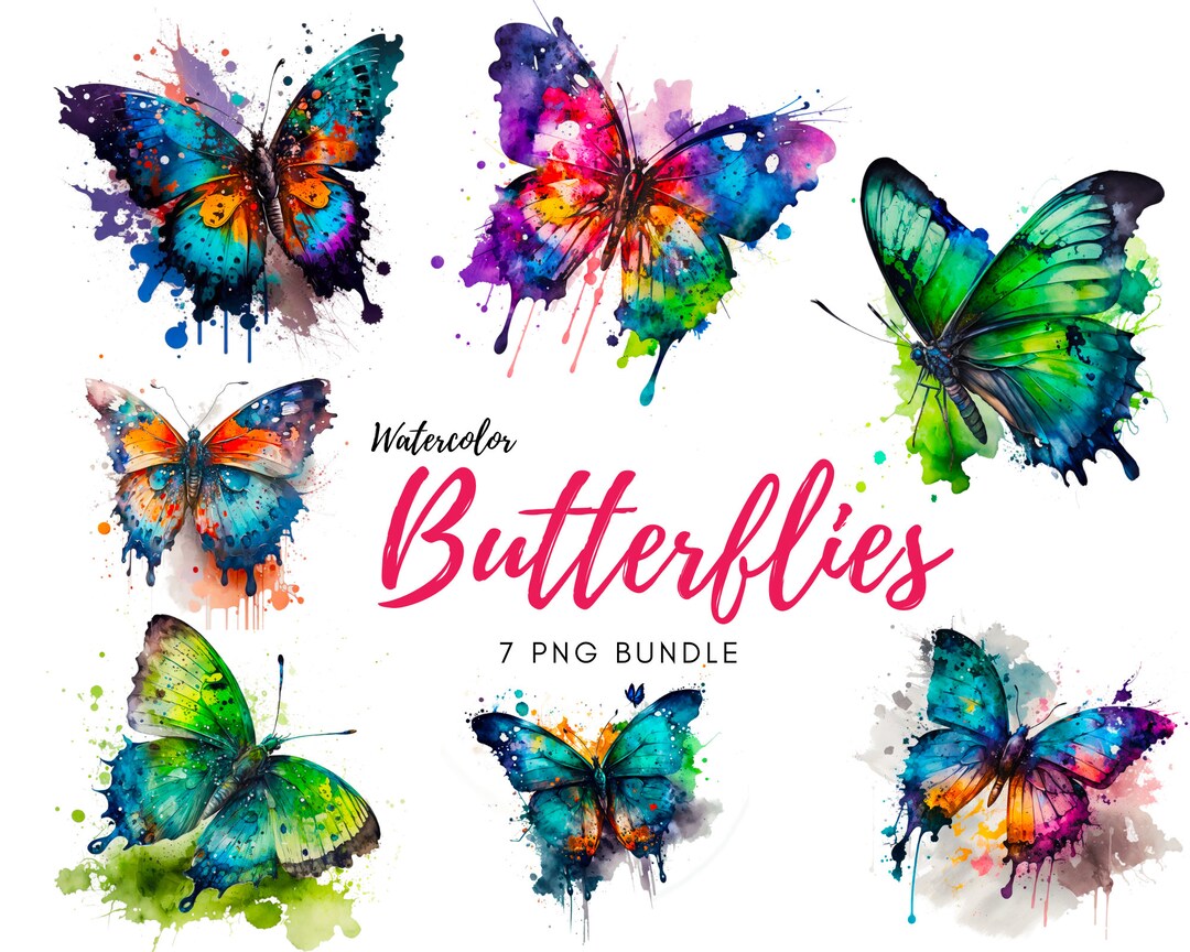 Butterfly Art, Watercolor Butterfly Clipart, Watercolor Butterflies ...