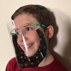 Enclosed KIDS Face Shield 100% Double-layered Cotton - Etsy
