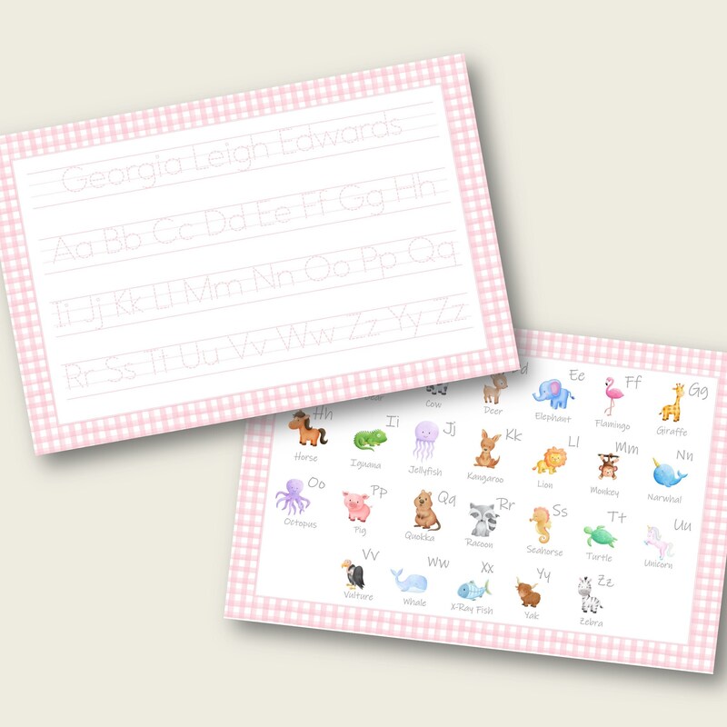 Alphabet Placemat - Etsy